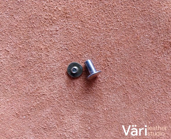VäriLeatherStudio - Stud Button Flat Bakar 9mm